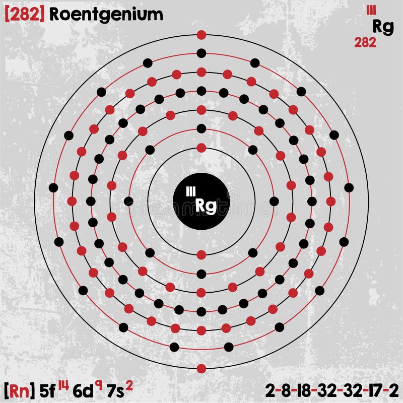 Element of Roentgenium stock vector. Illustration of atomic - 85702547
