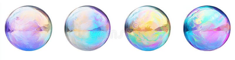 An Element Set of Geometric Gradient Bubbles in PNG Format Stock ...