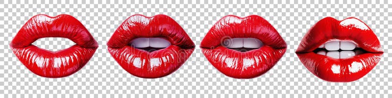 Distinctive Bright Red Lips Stock Illustrations – 8 Distinctive Bright Red Lips Stock ...