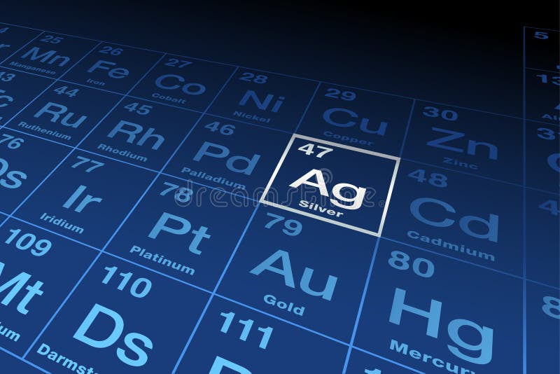 Element Silver on the Periodic Table of Elements Stock Vector ...