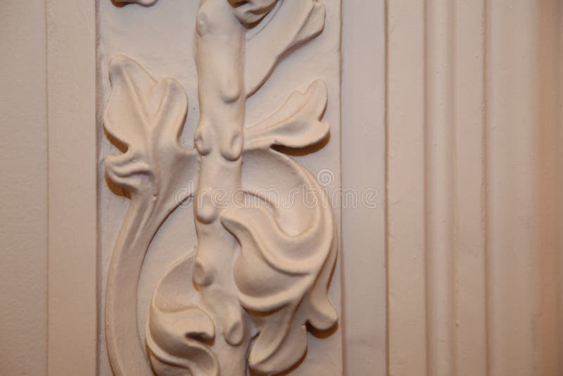 An Element of Stucco Decoration of the Palace Hall. a Floral Design ...