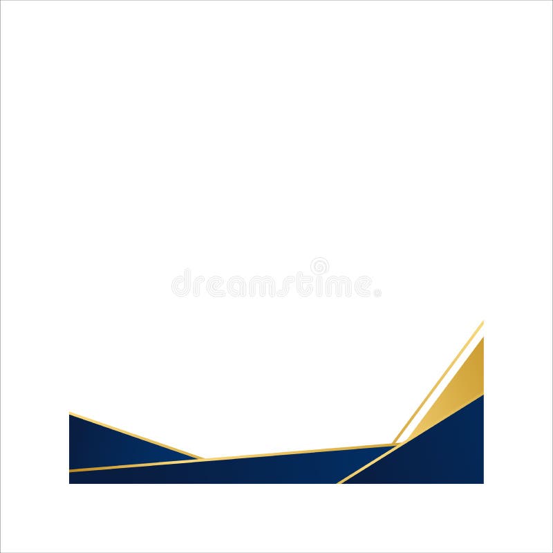 Blue and Gold Modern Certificate Footer Stock Vector - Illustration of ...