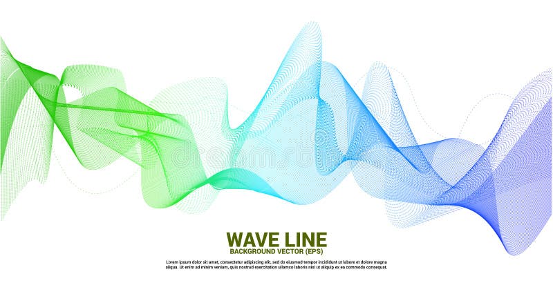Blue Sound Wave Line Curve on Dark Background. Stock Illustration ...