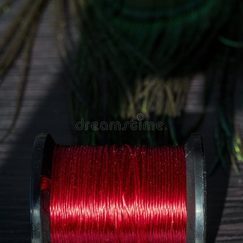 Element of Thread on a Spool Close-up. Materials and Tools for Tying ...