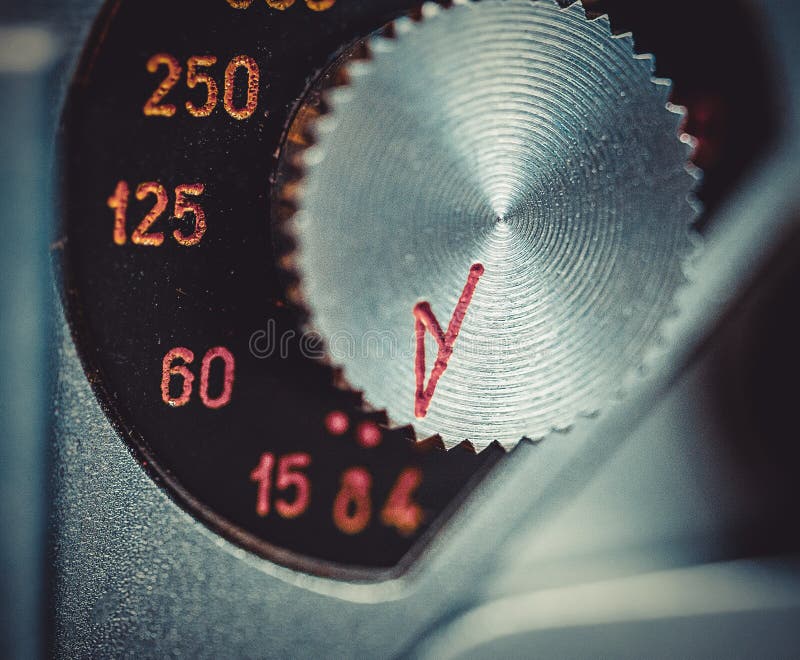 An Element of a Vintage Close-up Camera. Background Old Camera in Light ...