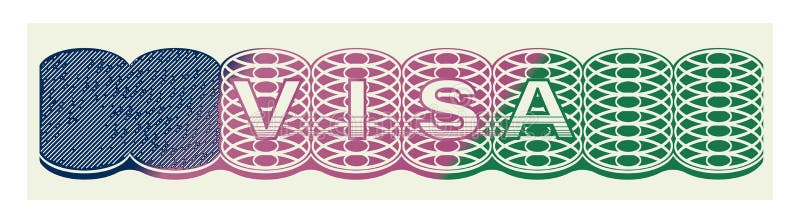 Element of Visa Document. Banner Design Stock Illustration ...