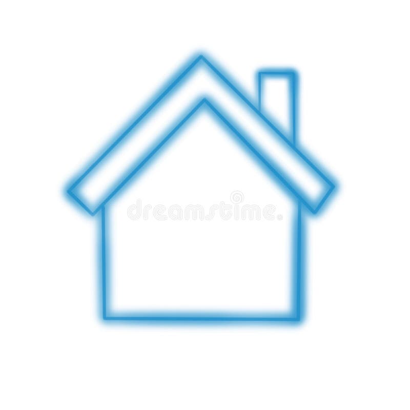 Blue House Icon Isolated on White Background. Home Symbol Illustration ...