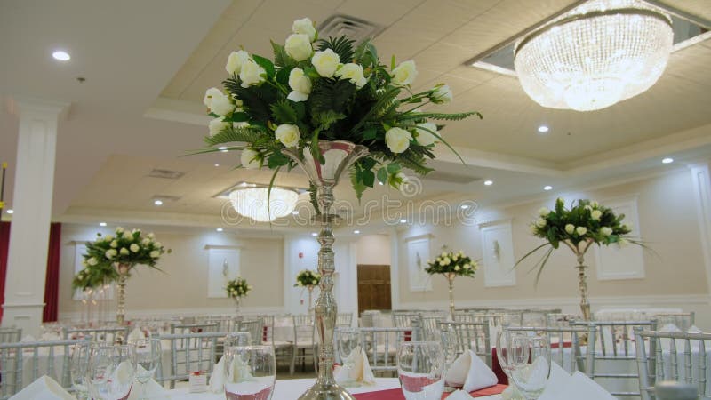 Element of White Color Interior of a Wedding Event Hall Decoration ...