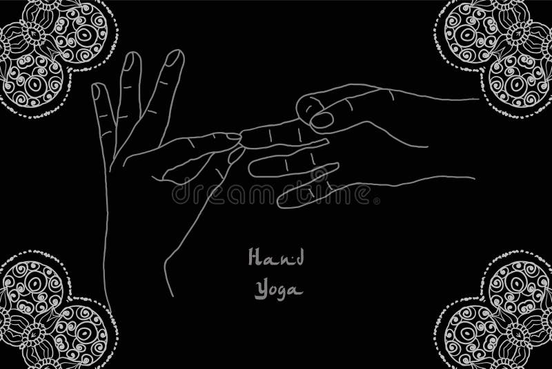 Element Yoga Dharmachakra Mudra Hands Stock Illustration - Illustration ...