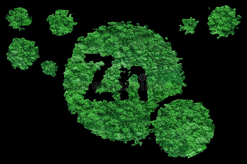 Element Zn Zinc, Green Edition Stock Illustration - Illustration of ...