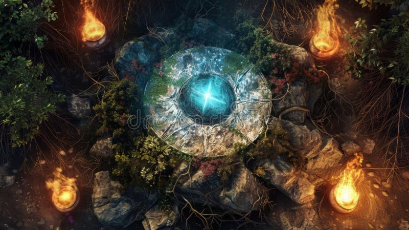 The Elemental Altar Pulsates with Power with Each Corner Adorned with a ...