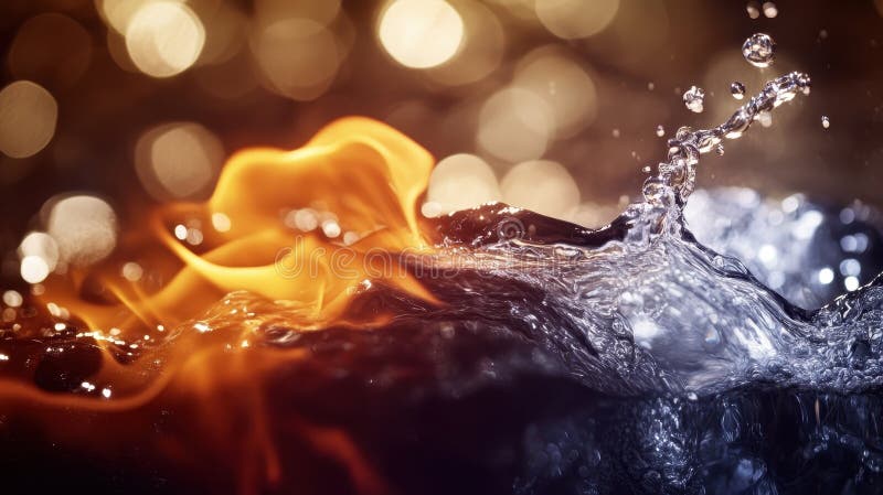 Elemental Clash Fire and Water Embrace in a Dance of Destruction and ...