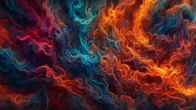 Elemental of Colors Background. Vibrant Abstract Art Featuring Dynamic ...