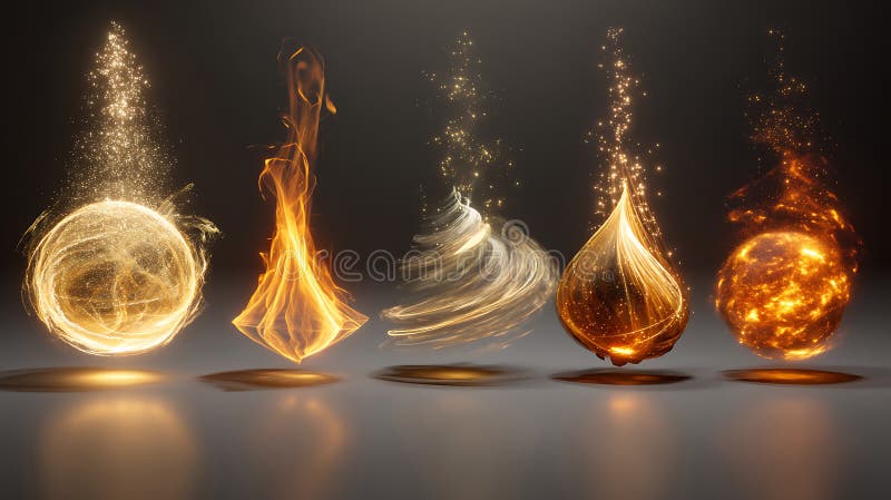 Golden Elemental Stock Illustrations – 883 Golden Elemental Stock ...