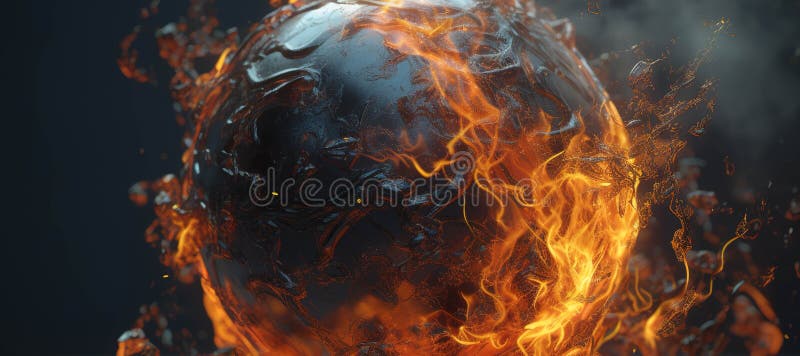 Elemental Explosion Fire Energy Backgrond, Smoke Stock Illustration ...