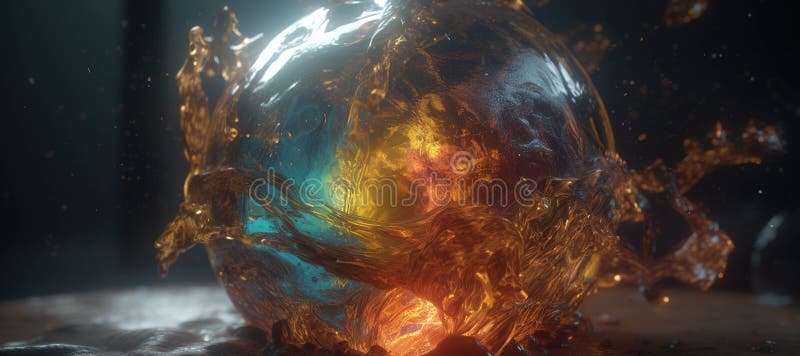 Elemental Explosion Fire Energy Backgrond, Smoke Stock Illustration ...