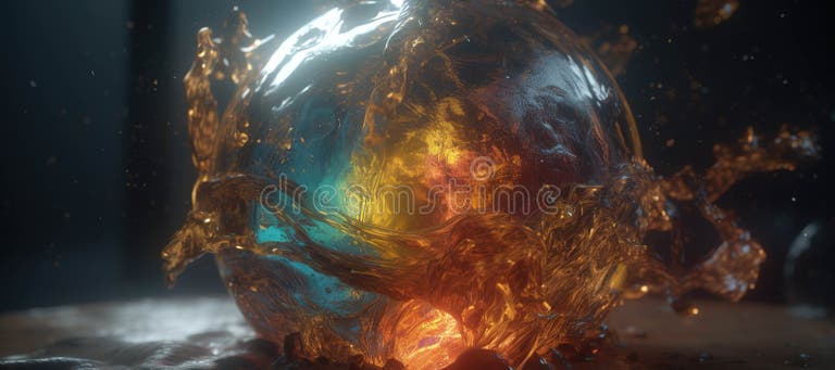 Elemental Explosion Fire Energy Backgrond, Smoke Stock Illustration ...