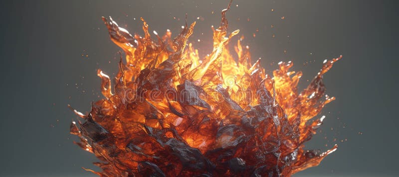 Elemental Explosion Fire Energy Backgrond, Smoke Stock Illustration ...