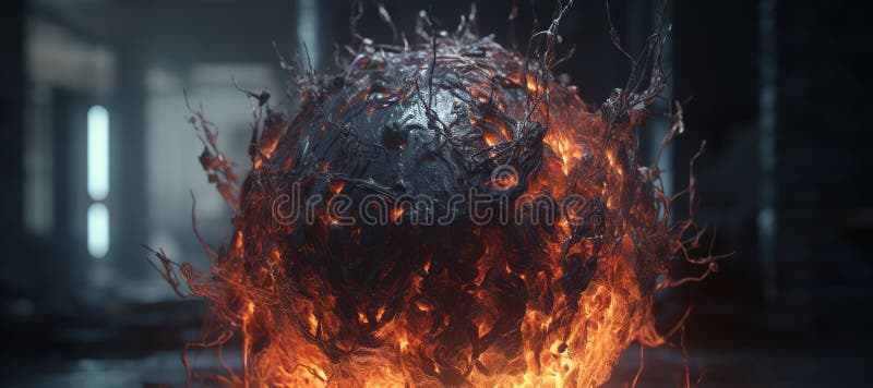 Elemental Explosion Fire Energy Backgrond, Smoke Stock Illustration - Illustration of technology ...