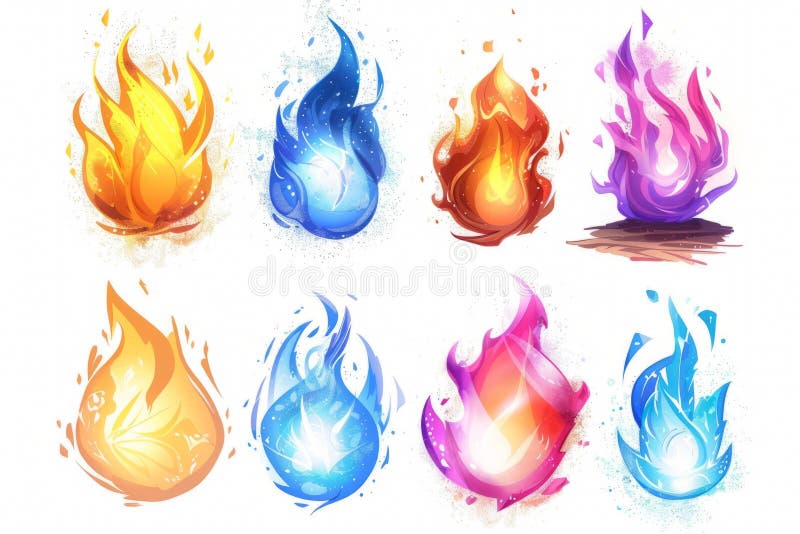 Elemental Magic:power of Fire, Water, Air with Elemental-themed Light ...