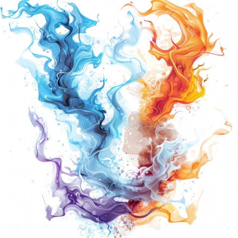 Elemental Magic:power of Fire, Water, Air with Elemental-themed Light ...