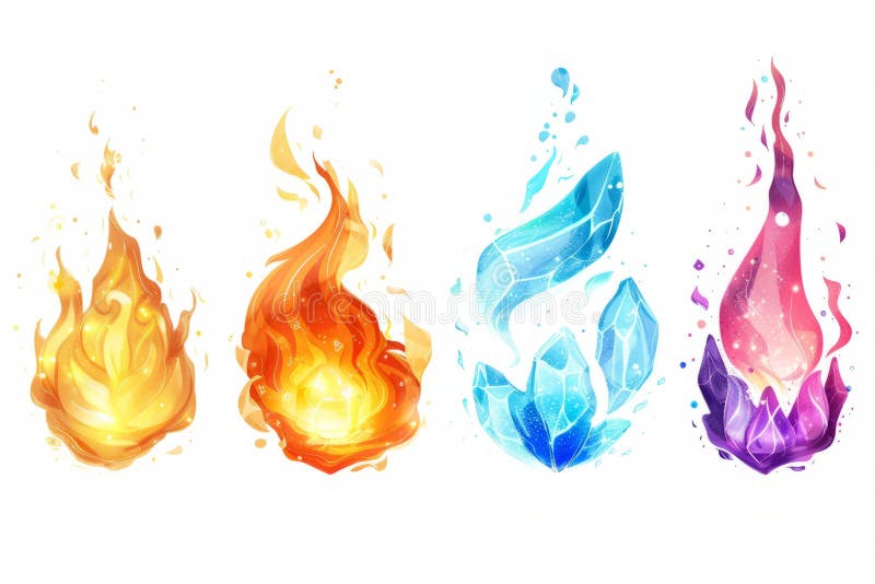Elemental Magic:power of Fire, Water, Air with Elemental-themed Light ...