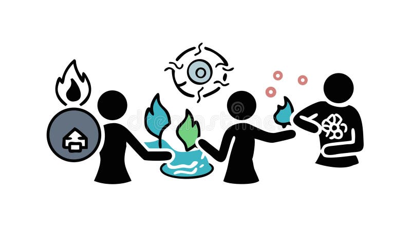 Elemental Manipulation Alchemy Science Icon, Vector Design Generative ...