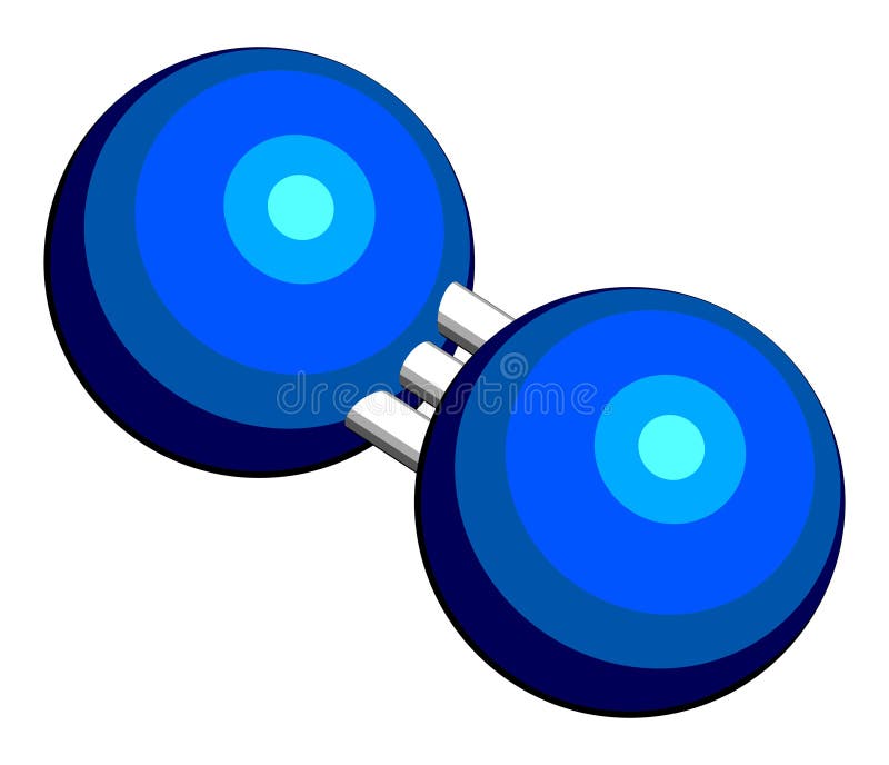 Elemental Nitrogen N2 Molecule. Nitrogen Gas is the Main Component of ...