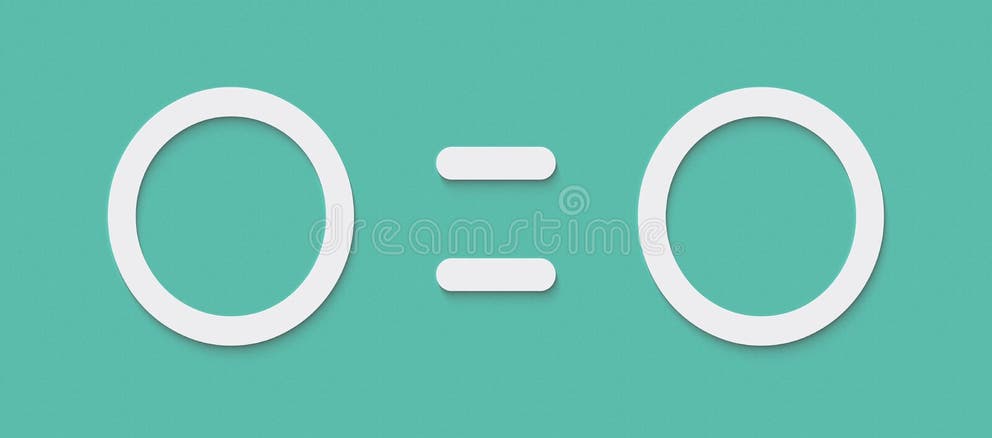 Elemental Oxygen O2 Molecule. Skeletal Formula. Stock Illustration ...