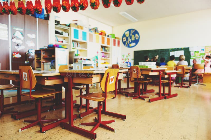 Elementary classroom stock photo. Image of concept, colorful - 99690380
