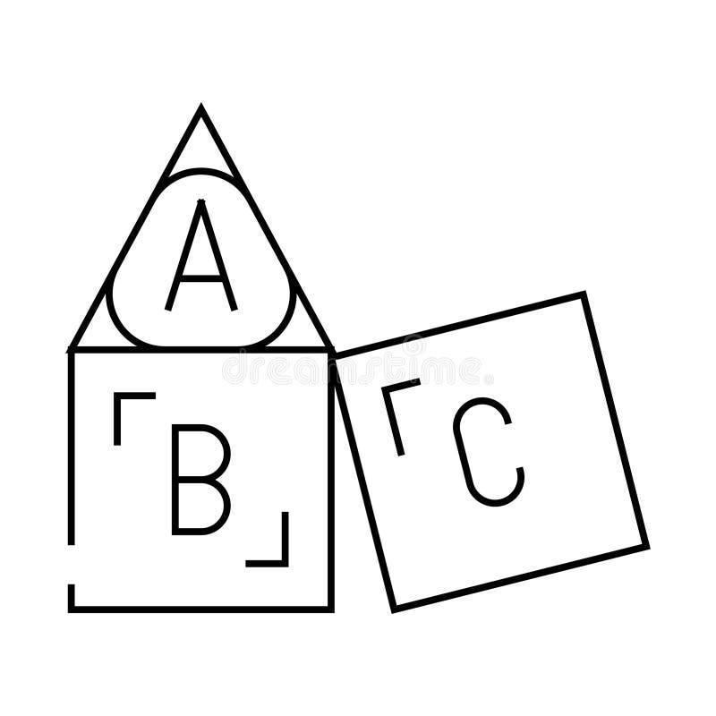 Elementary Education Line Icon Vector Illustration Stock Illustration ...