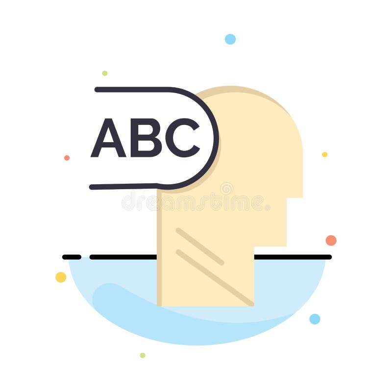 Elementary, Knowledge, Head Business Logo Template. Flat Color Stock ...