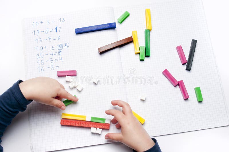 Elementary School: Arithmetic Exercises Stock Image - Image of mind ...