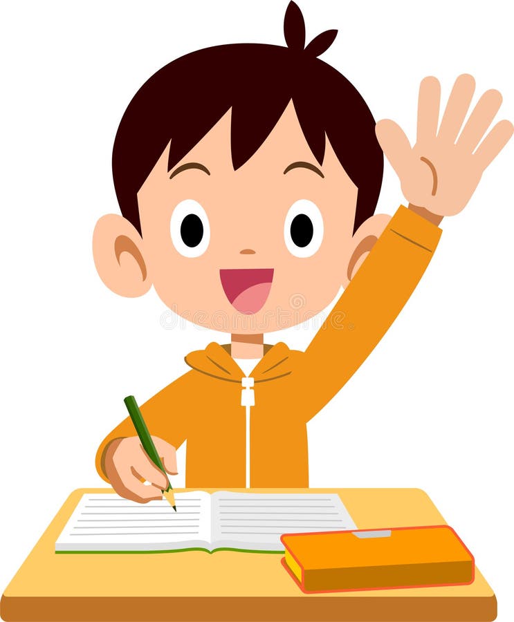 Children Study Students Raise Hand Stock Illustrations – 20 Children ...