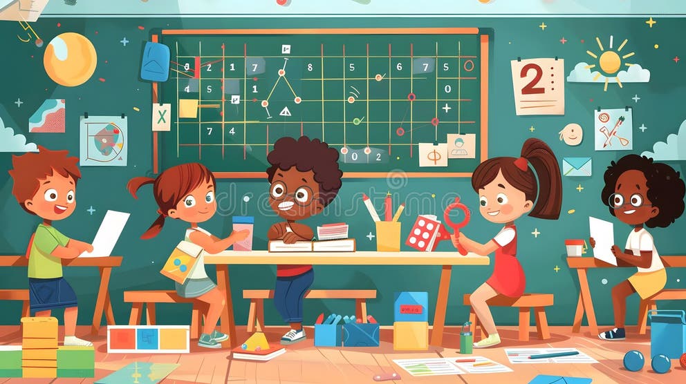 Elementary School Children Engaging in Collaborative Classroom ...