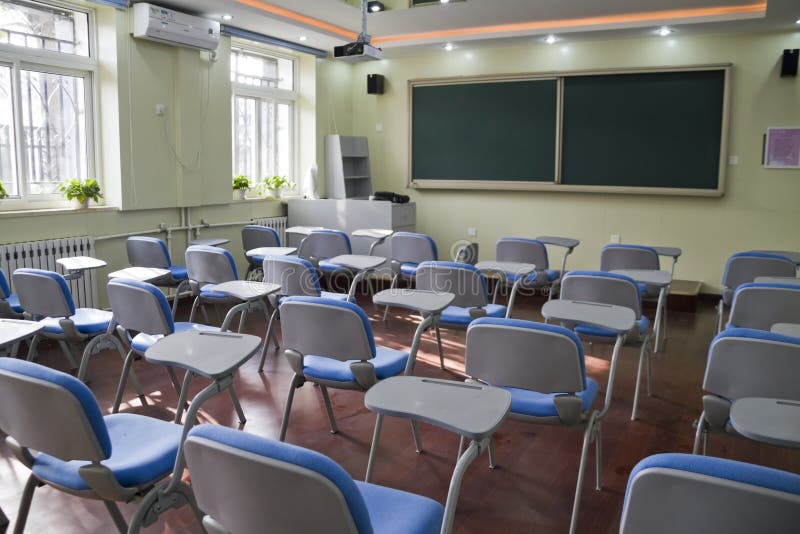 Elementary School Classroom Stock Image - Image of education, pencil ...