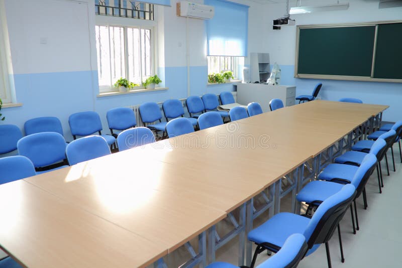 Elementary School Classroom Stock Image - Image of education, pencil ...