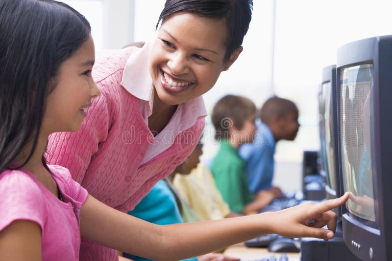 Elementary School Computer Class Stock Photo - Image of islander ...