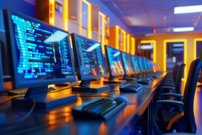 Elementary School Computer Classroom, Coding for Schoolchildren, Modern ...