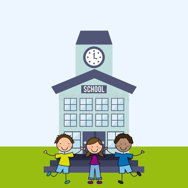 Elementary school design stock vector. Illustration of preschool - 66478999