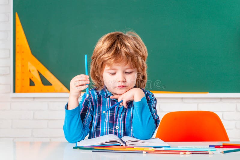 Elementary School and Education. Portrait of Pupil of Primary School ...