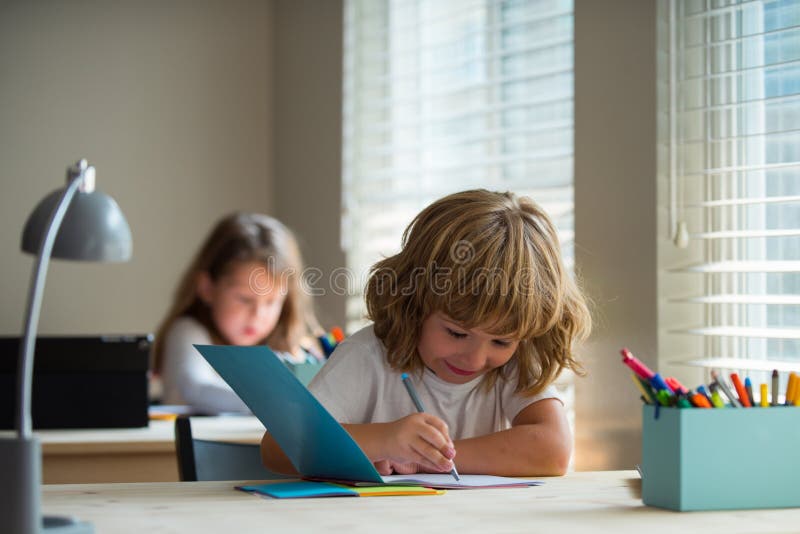 Elementary School Kids in Classroom. Back To School. Knowledge Day ...