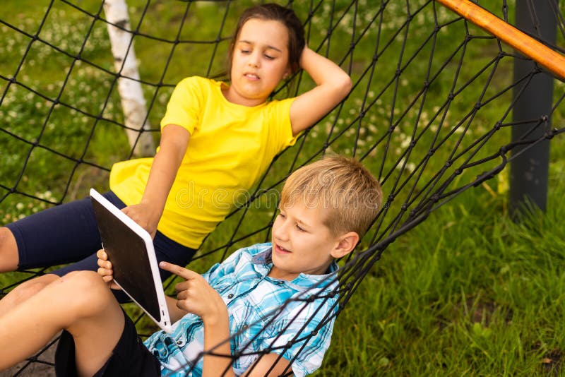 Elementary School Kids Having Fun Outdoors Stock Image - Image of ...