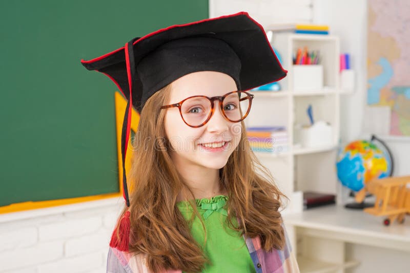 Elementary School Learning and Kids Concept. Little Student in ...