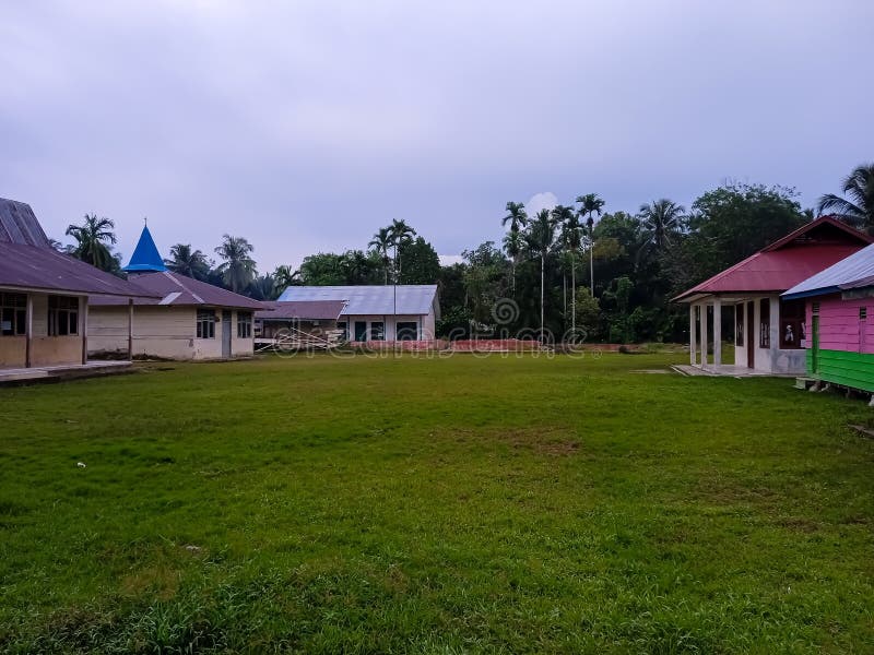 An Elementary School Located in a Remote Village in Indonesia. Stock ...
