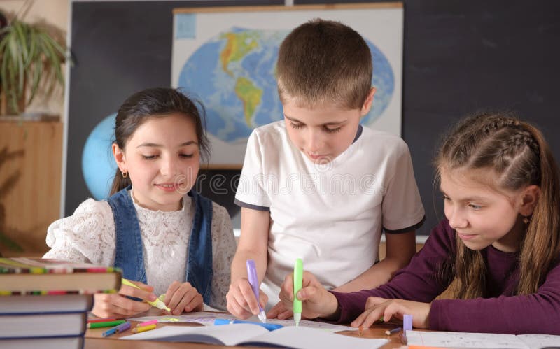 Elementary school pupils stock photo. Image of girls - 24712774