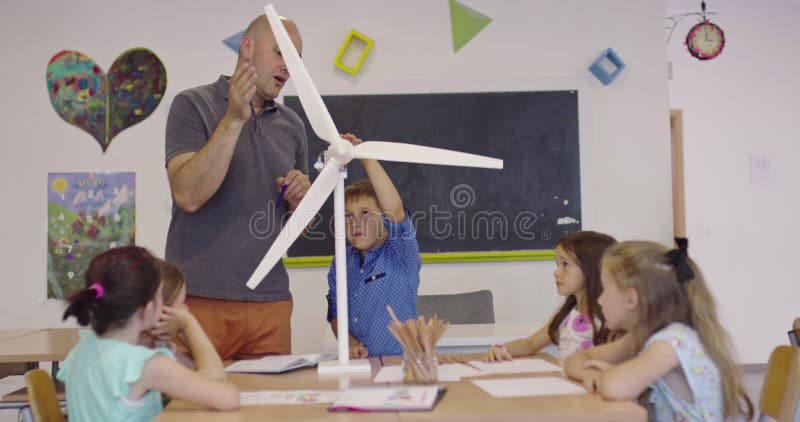 Elementary School Stem Robotics Classroom Diverse Group of Children ...