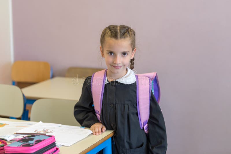 Elementary School Student in Classroom Stock Image - Image of russian ...