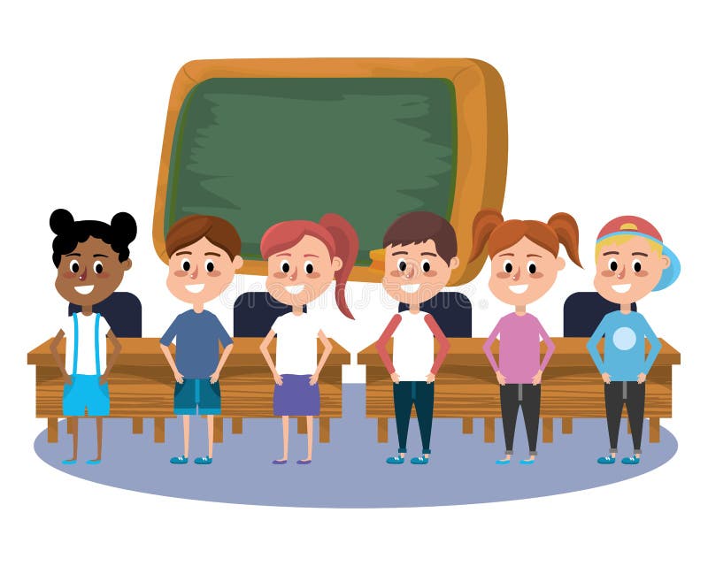 Elementary school cartoon stock vector. Illustration of primary - 143874171