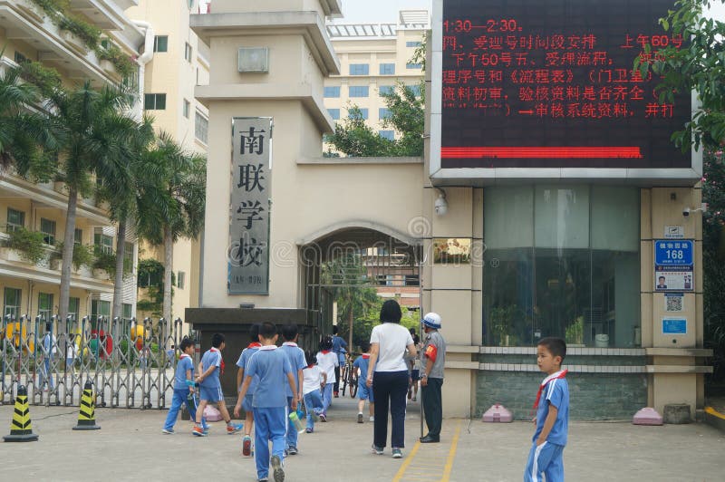 Elementary School Students on Their Way To School Editorial Image ...